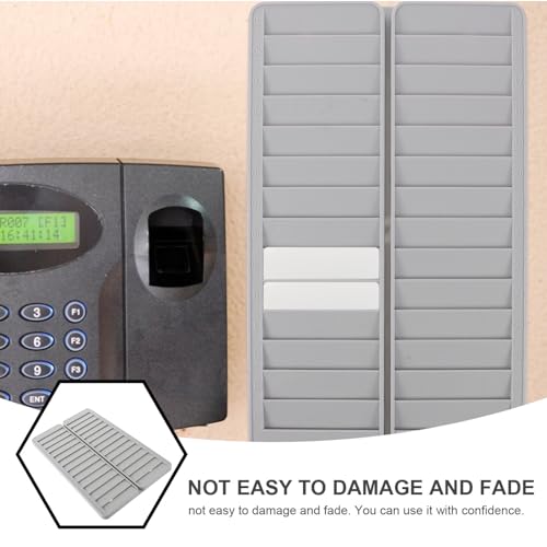 SHINEOFI Rack 28 Pocket Slots Wall Mounted Holder Employee Attendance Work Cards Organizer for Office Warehouse Punch-in Clock Out