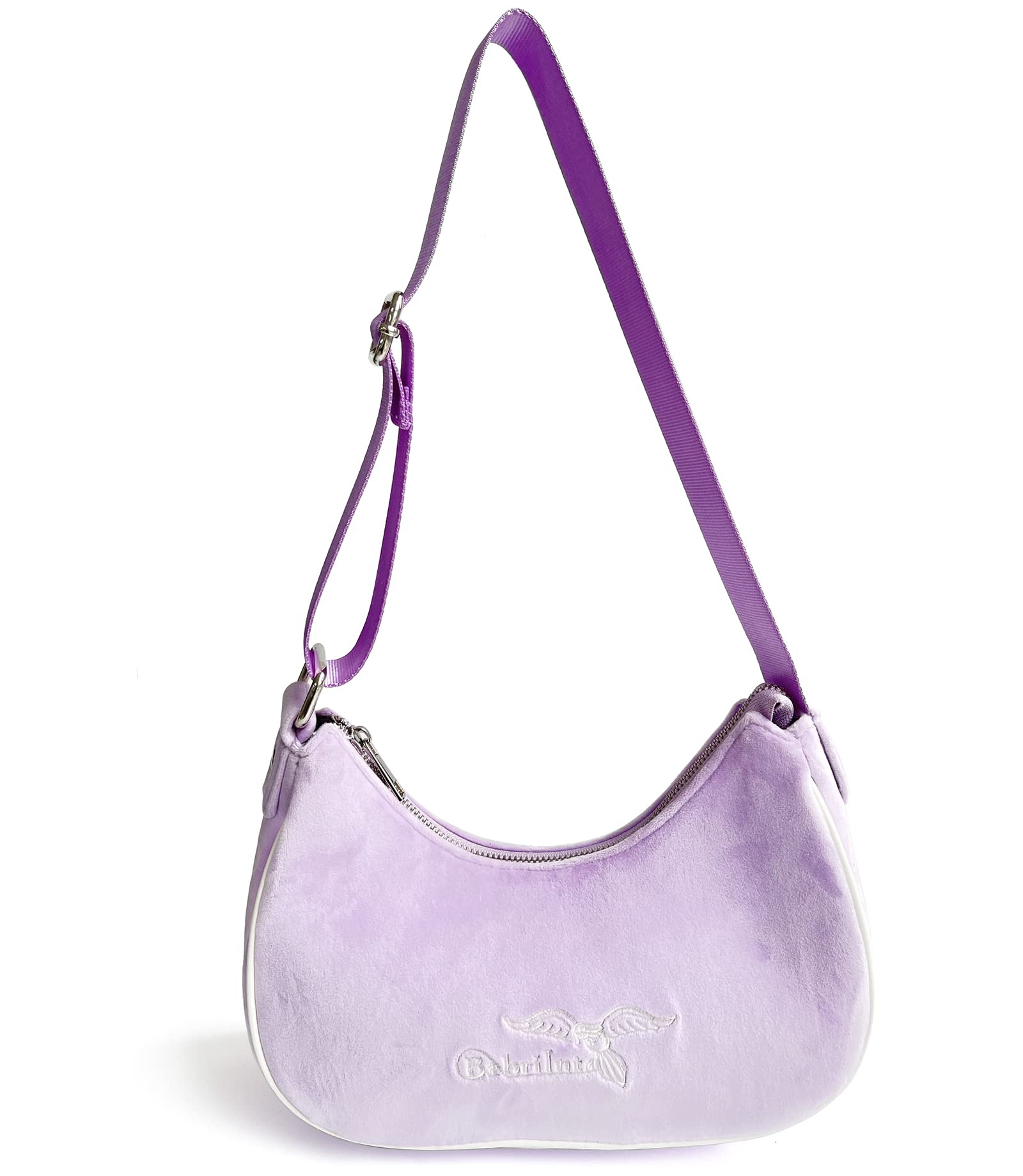 Shoulder Bag With Zipper Closure,Mini-Purses,handbags For Women In Lilac.