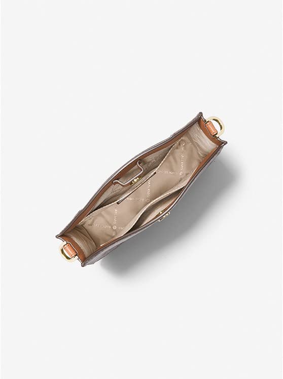MICHAEL KORS Briley Small Logo Messenger Bag (Brown Signature)