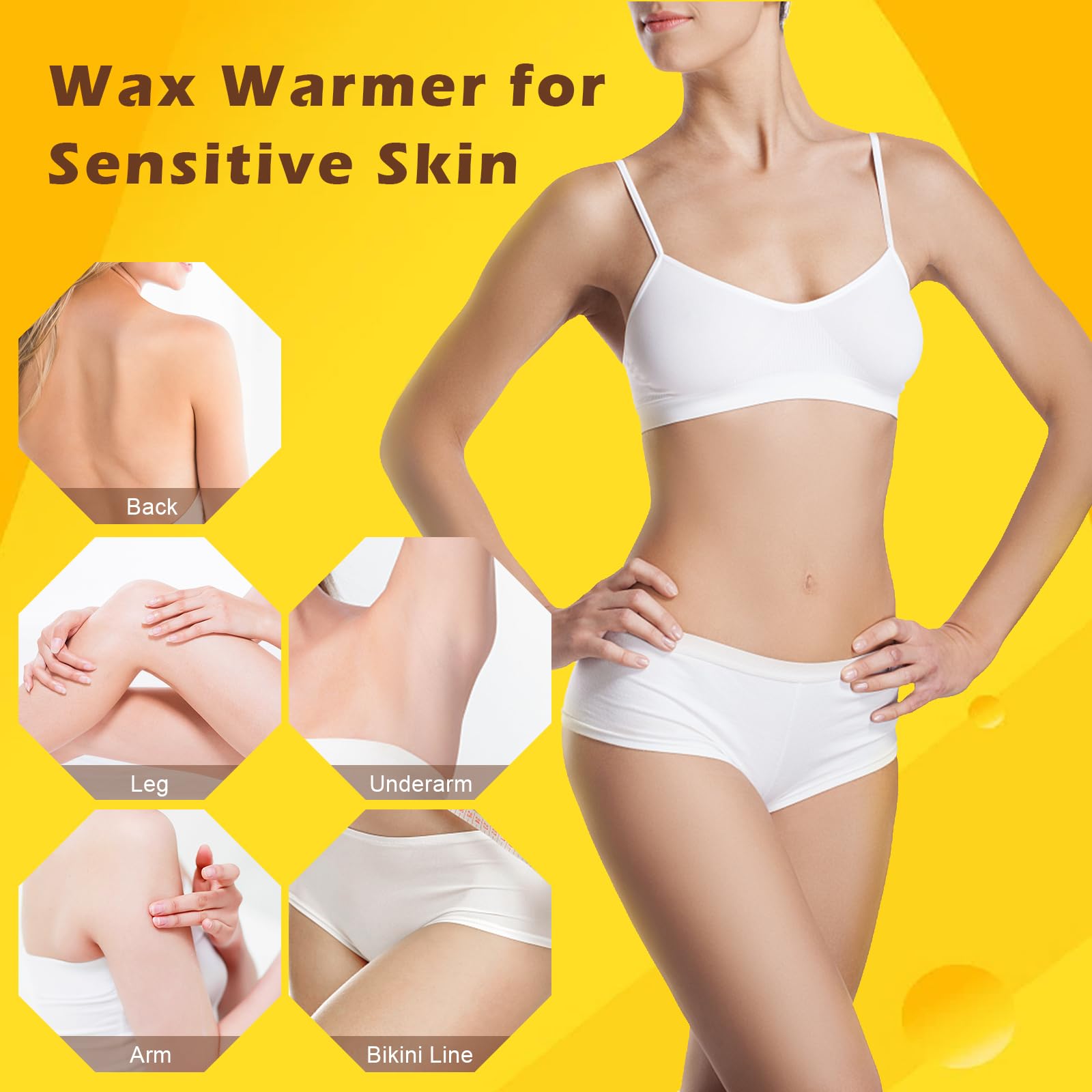 Upgraded Digital Wax Roller Kit - Portable Thermostable Wax Warmer, Roll-on Hair Removal for Sensitive Skin (Purple)