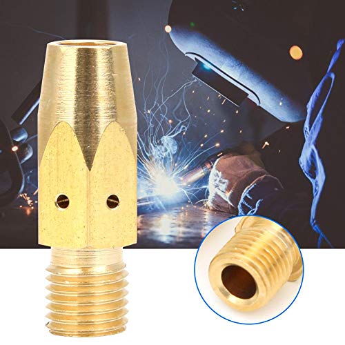 Mig Welding Gun Accessory, Contact Tip Adapter Brass Gas Diffuser for MIG Welder Gun, Mig Welding Parts Consumables for Miller M-25/M-40, 2Pcs/ 5 Pcs OPtional(2PCS )