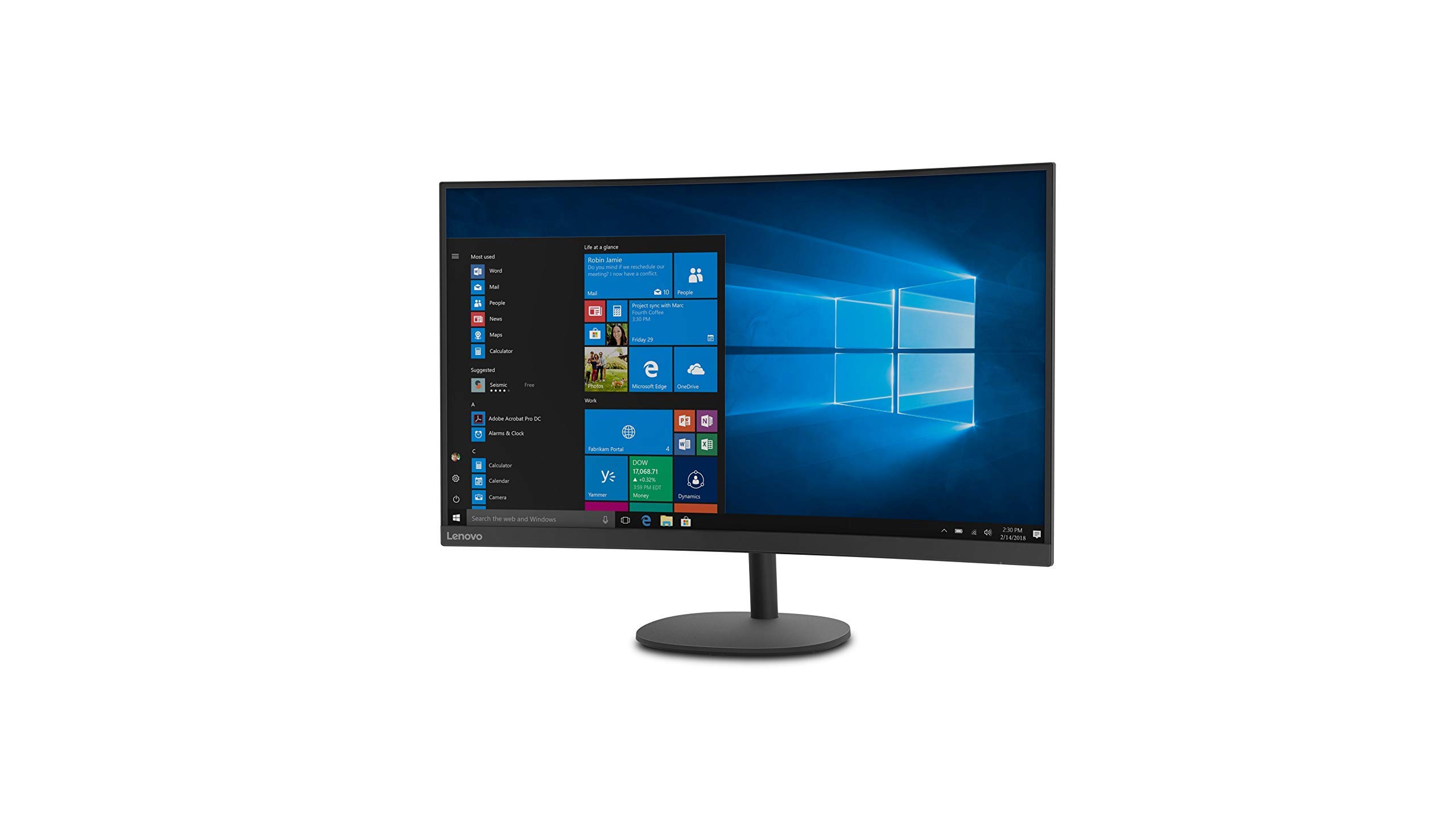 Lenovo 66A5GCC1US C32qc-20 31.5-inch QHD Curved Monitor