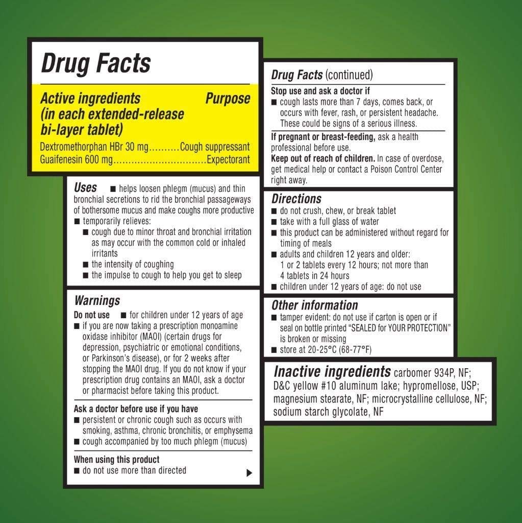 Mucinex Dm Extended Release Bi Layer Tablets, 68 Count (pack Of 12)