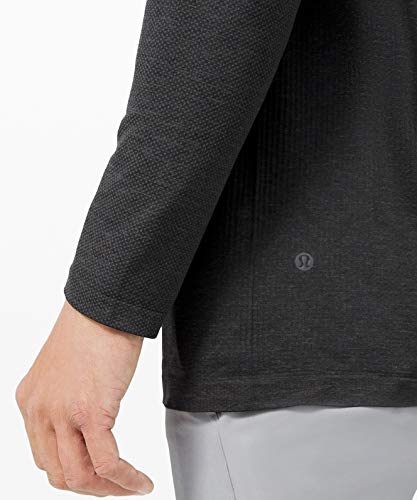 Lululemon Mens Metal Vent Tech Henley Long Sleeve Shirt (Deep Coal, L)