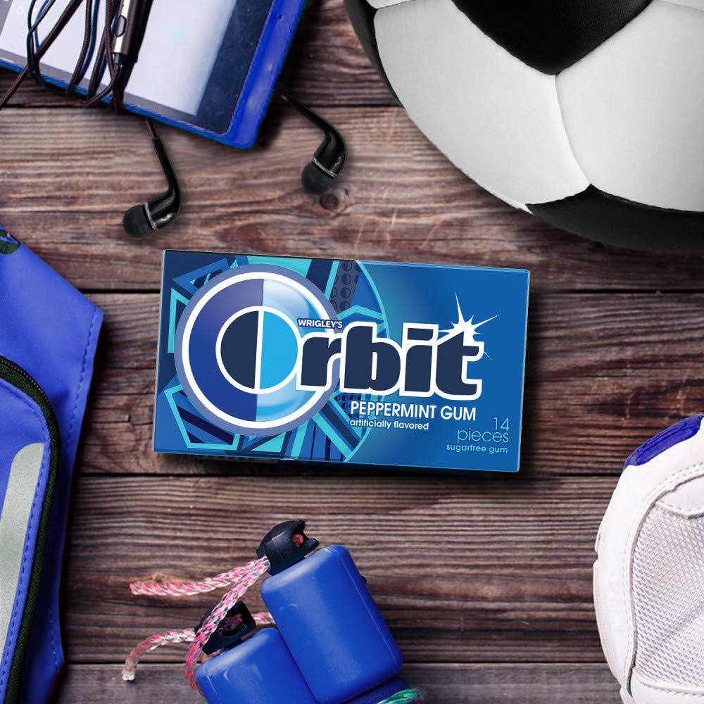 ORBIT Peppermint Sugarfree Gum, 14 Count Pack of 3