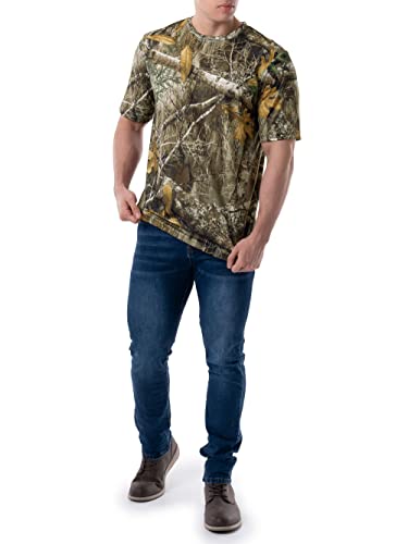 Realtree Men's 2 Pack Short Sleeve Performance Tees, Edge Edge, Medium