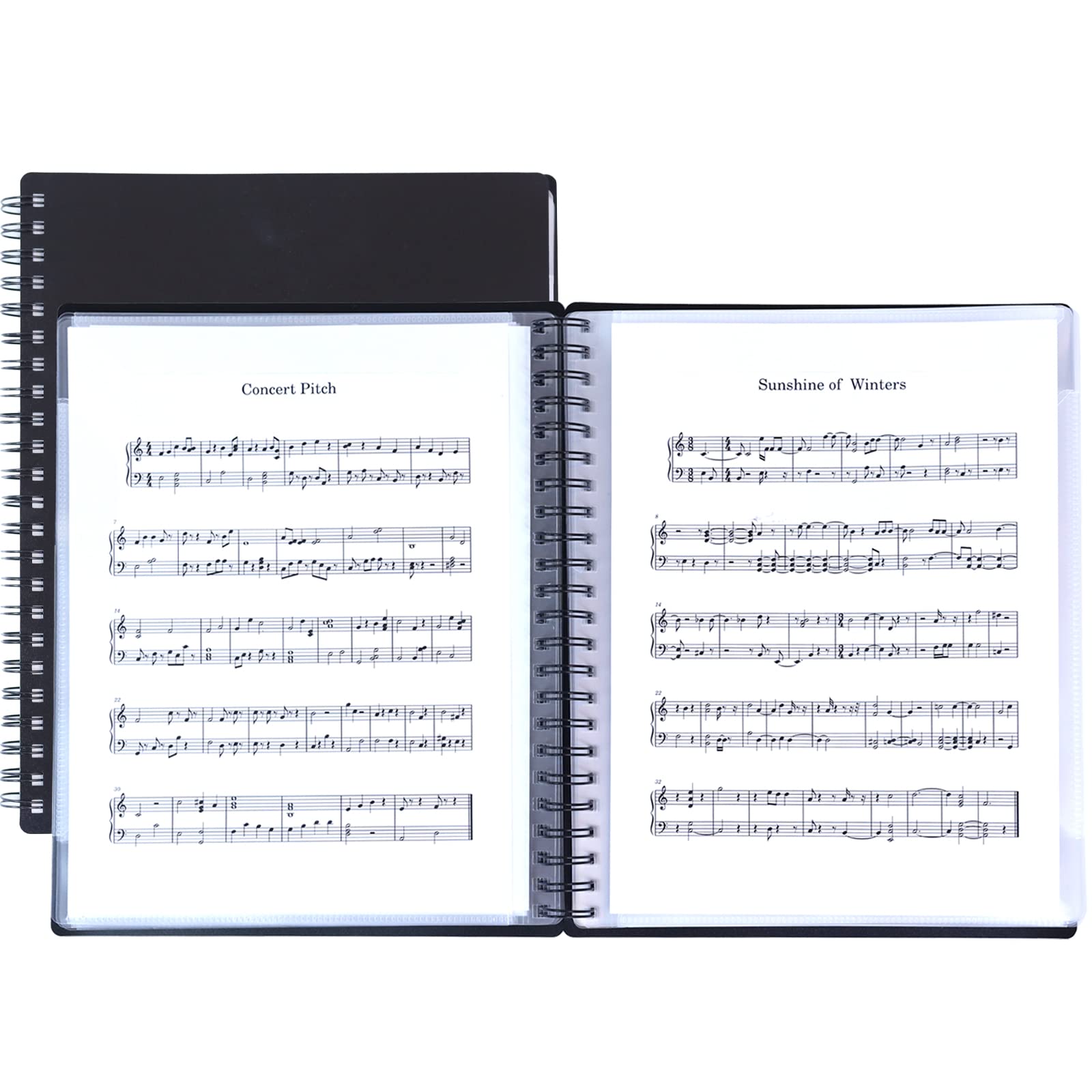 SIER FINS Sheet Music Folder for Sheet Music 8.5" X 11" | 60 Page Sheet Music Binder | Sheet Music Holder