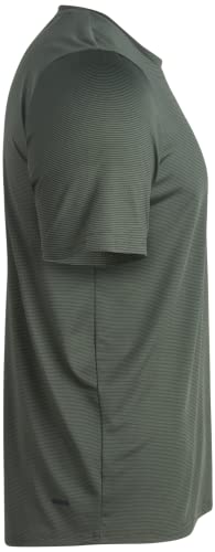 Spyder Men's Athletic T-Shirt - 2 Pack Dry Fit Short Sleeve Performance Sports Tee (S-XL), Size L, Burnt Charcoal/Moss
