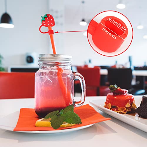 Silicone Straw Tips Covers Cap: 8 Pack Reusable Drinking Straw Tips Lids, Straw Tips Cover Straw Toppers Drinking Straw Cover, Straw Topper for Stanley Cup, 1/4Inch Straw Tips