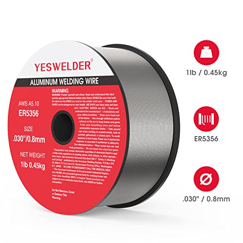 YESWELDER Magnesium Aluminum Welding Wire ER5356 .030-Diameter, 1-Pound Spool