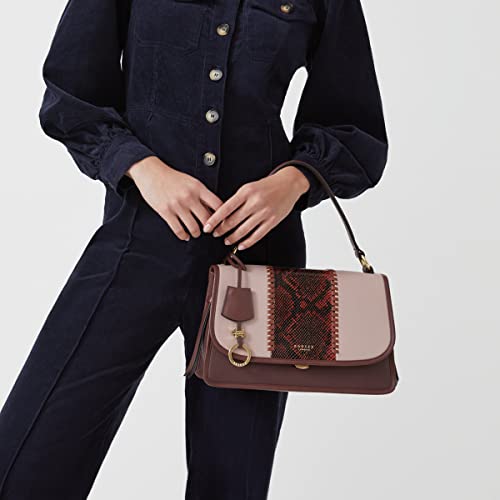 RADLEY London Cording Street Patchwork – Medium Leather Satchel Bag for Women, Stylish Crossbody Purse