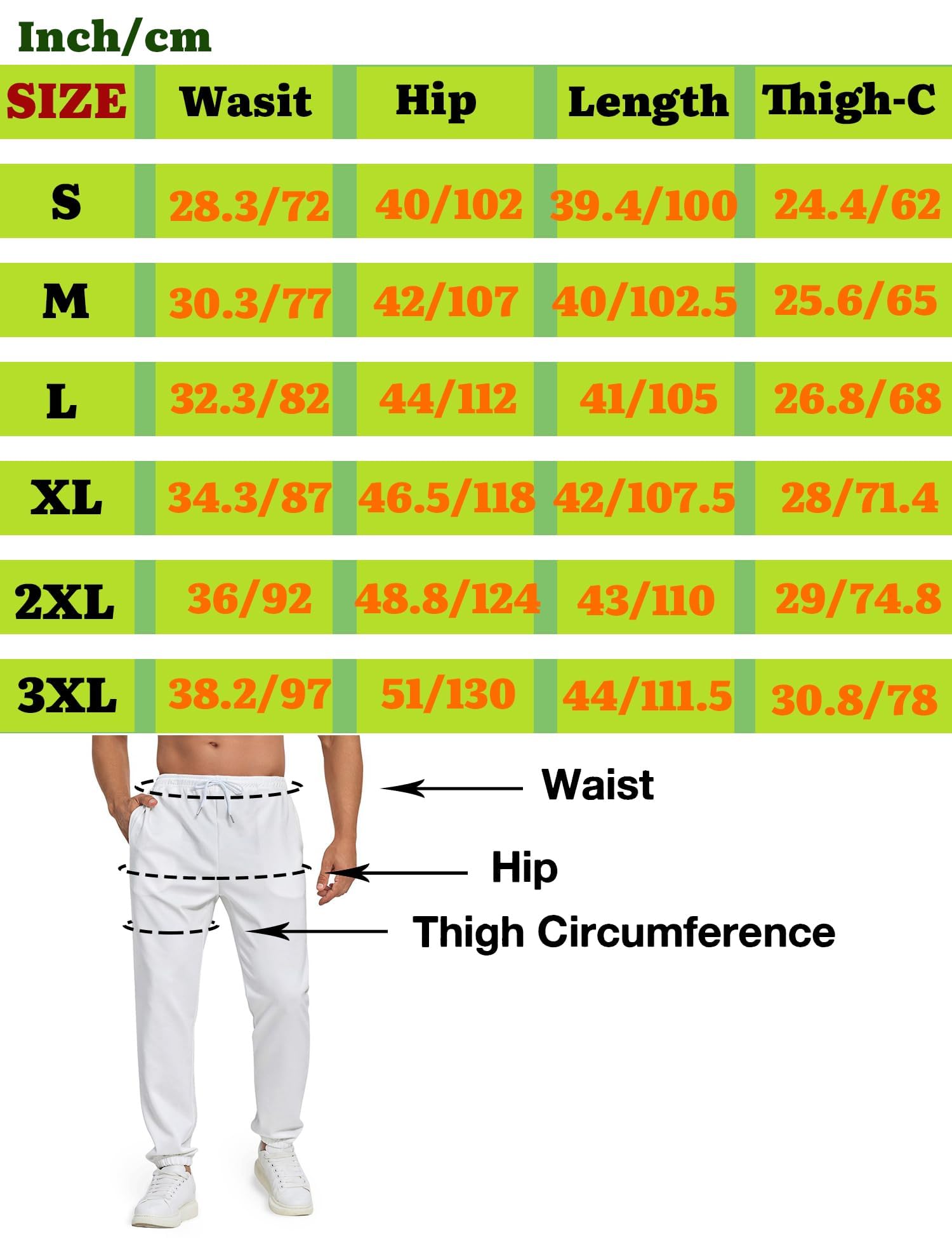 QINGXUN mens Lightweight Pockets Casual Sports Workout Running Pants, Hohoho's Pattern Christmas, Large
