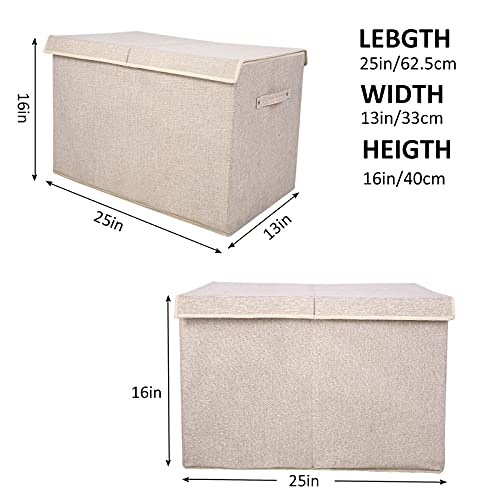 popoly Large Toy Box Chest Storage with Flip-Top Lid, Collapsible Kids Storage Boxes Container Bins