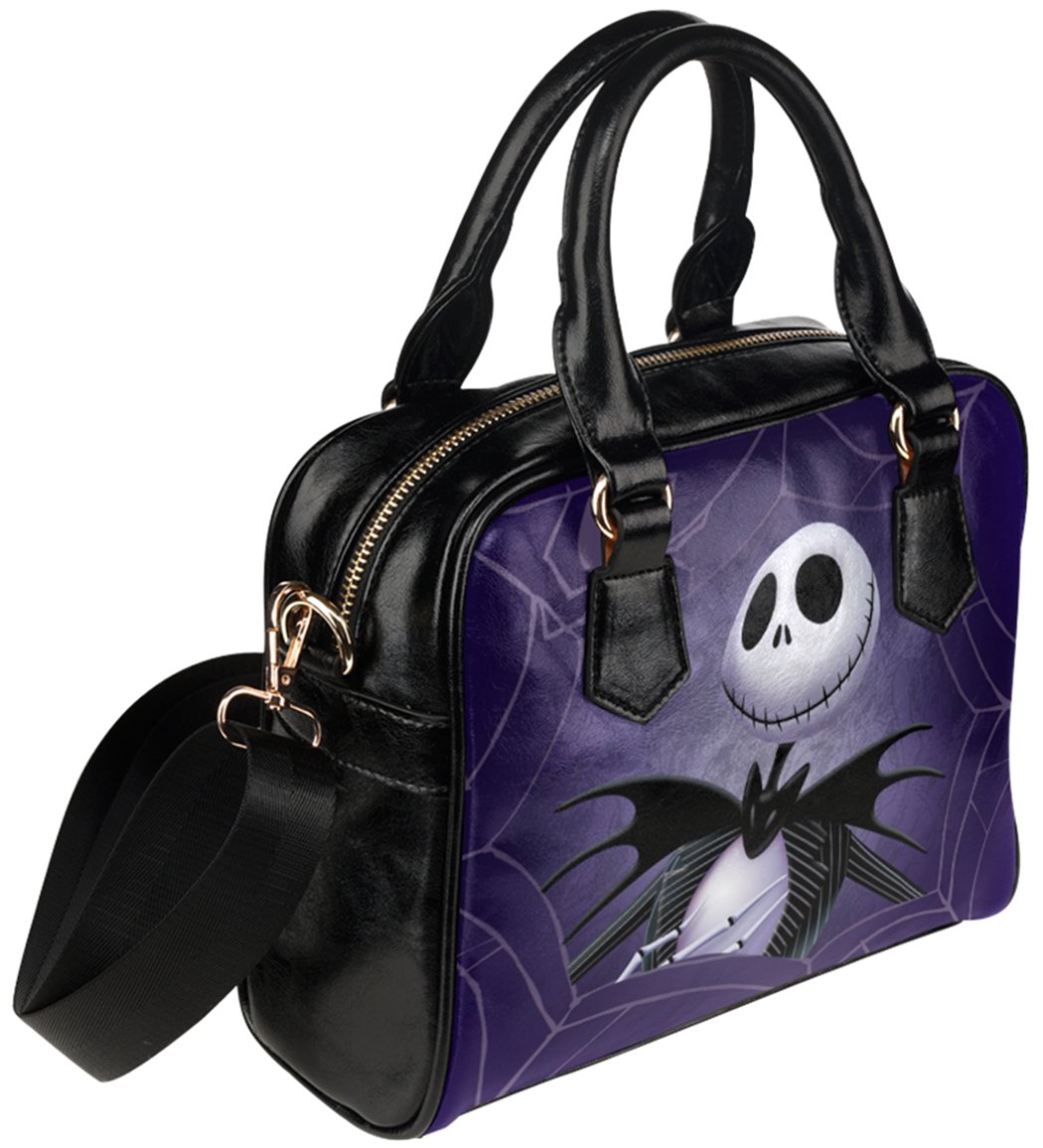 Ladies Shell Shoulder Handbag Women Handbag with Jack The Nigntmare Before Christamas Print.