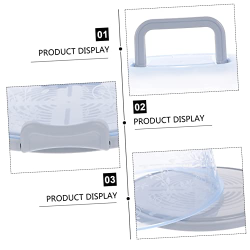 KICHOUSE 1pc Cake Box Handy Cupcake Holder Sweet Creations Cake Carrier Dome Cake Stand Circle Clear Container with Lid Covers Taker To Rotate Egg Protection Cap Pp Polypropylene