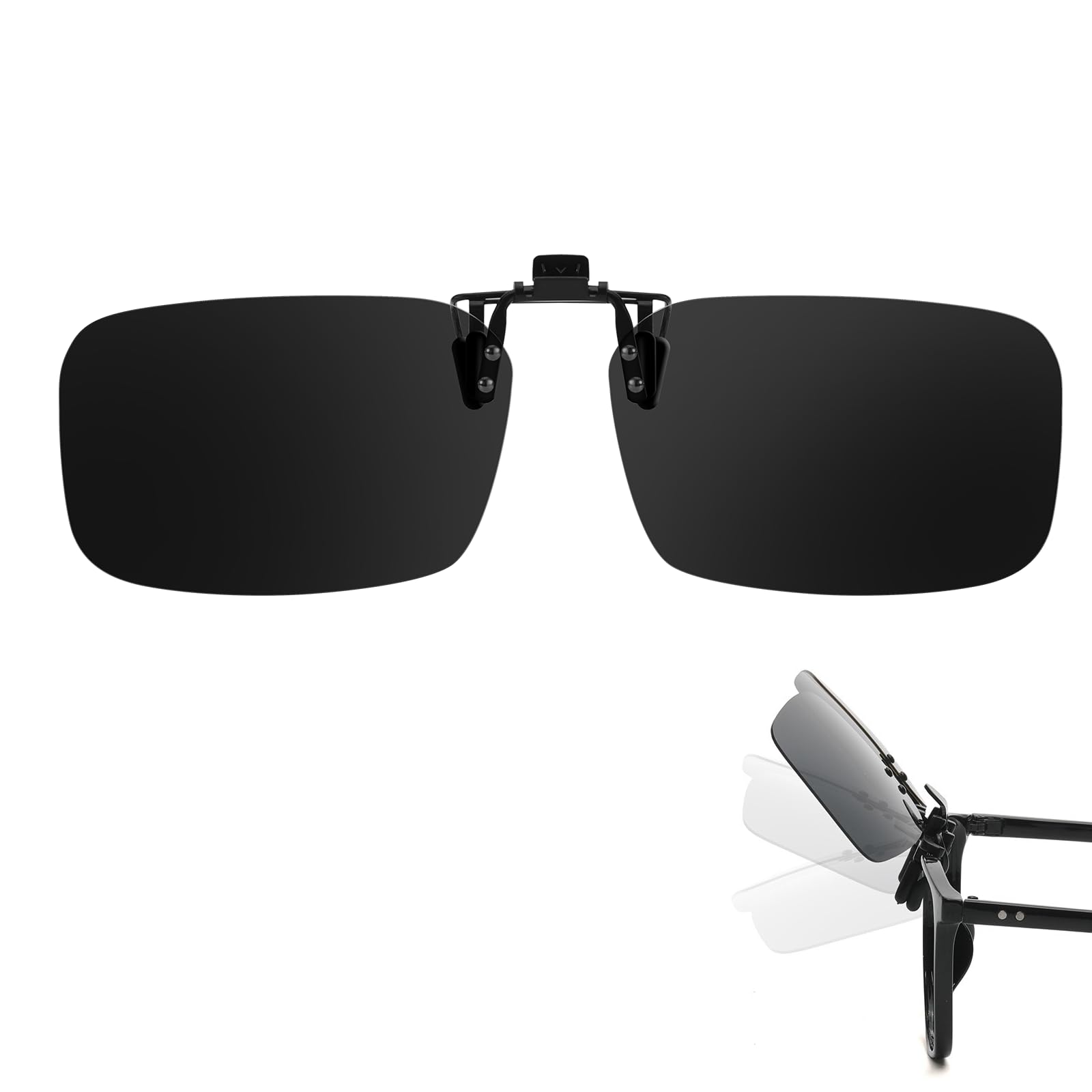 Trysee Clip on Sunglasses Over Prescription Glasses for Men Women Polarized Flip Up for Eyeglasses Anti Glare TS309
