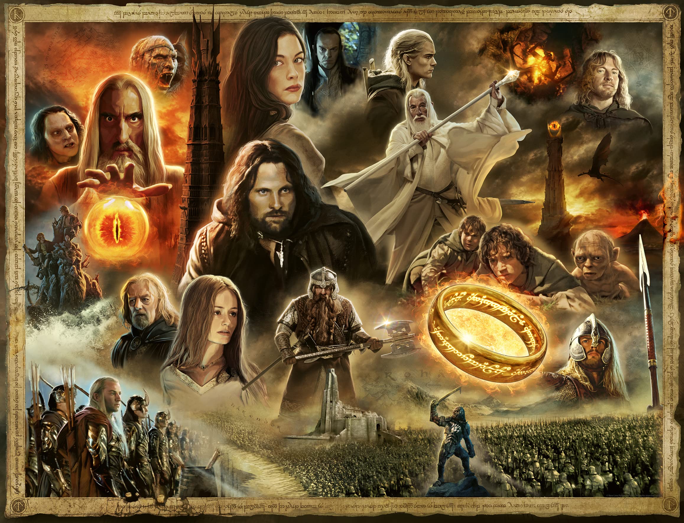 Ravensburger The Lord of The Rings: The Two Towers | Unique 2000 Piece Jigsaw Puzzle for Adults | Stimulating Brain Game | Perfect Interlocking Fit - 17294 | Softclick Technology for Seamless Puzzling