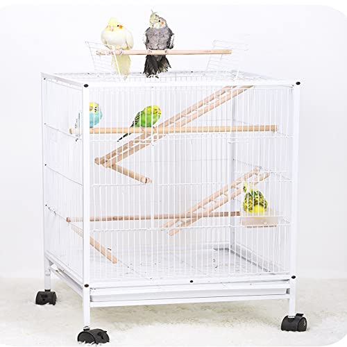 Wooden Bird Ladder, 5 Step Parrot Ladder Climbing Toy, Flexible Birds Cage Accessories Decoration for Cockatiel Parakeet