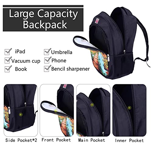 NQIQIN Monsters Backpacks Anime Kids Backpack for School Girls Boys for Kindergarten Preschool Elementary-Halloween Gifts