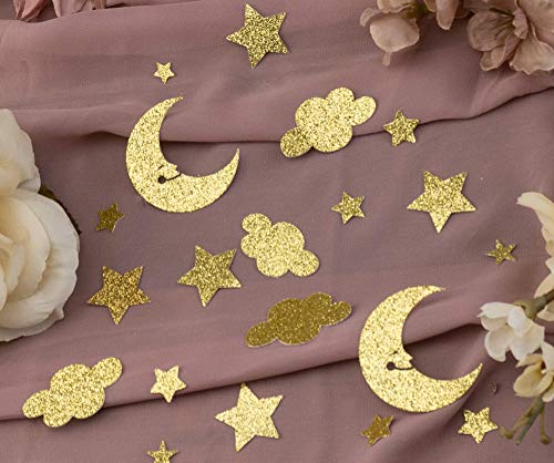 Twinkle Twinkle Little Star Baby Shower, Star Confetti, Moon Confetti, Moon and Stars Baby Shower