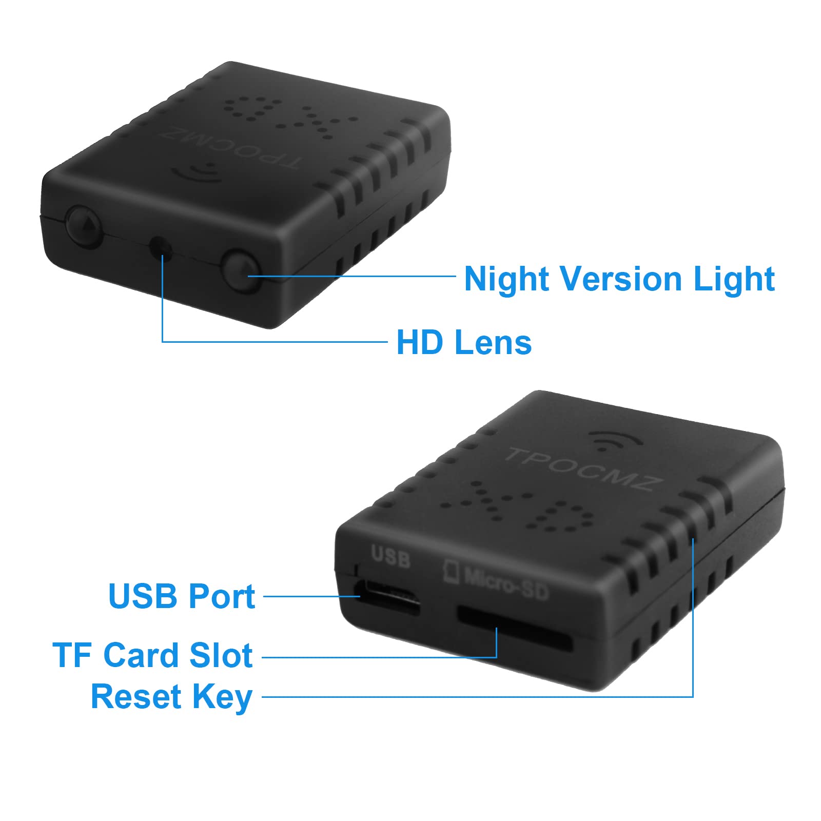 TPOCMZ Mini Spy Hidden Camera HD 1080P WiFi Security Cameras Wireless Nanny Cam with Motion Detection Night Vision Phone App for Home Office Indoor Video Surveillance