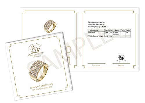 Raffaello Ditty Twotone Stackable Ring - 14k Gold - Natural Pave Diamonds H/VS 8