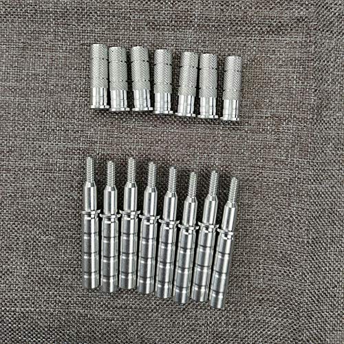 Linkboy Archery ID6.2mm Aluminum Arrow Insert Connecter for Take-down Shaft Repair for Bow Hunting Shooting 12PCS