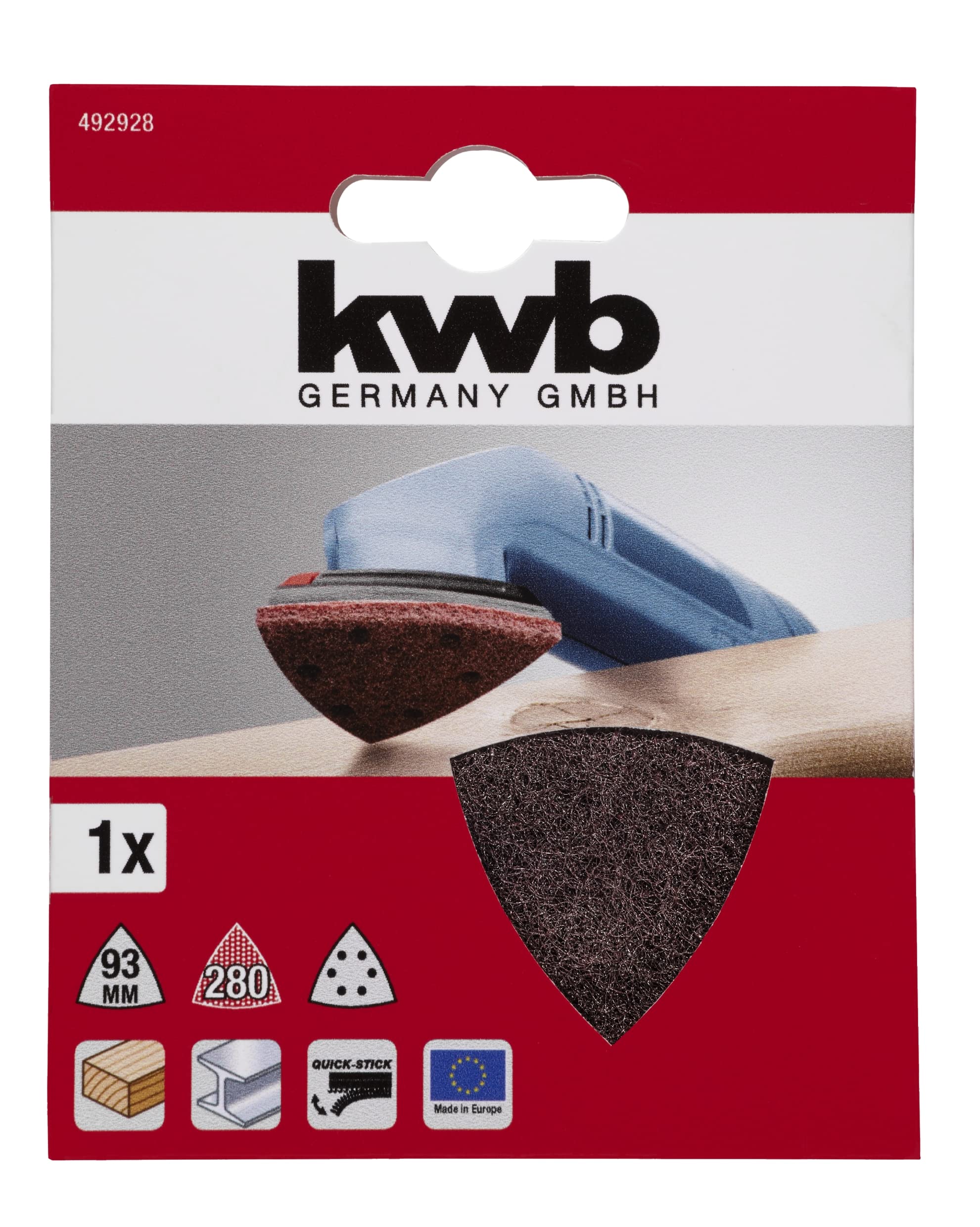 KWB Quick-Stick 10pc, Self-Adhesive, 96 MM for Tri-Base Sander Bosch-Delta 4929–12