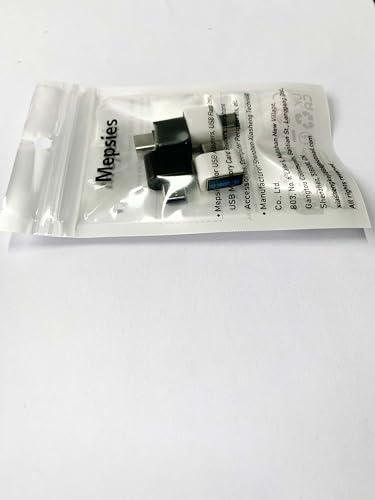 USB C to USB Adapter 4 Pack, USB Female to USB C Male OTG Adapter, USB C Adapter Compatible with MacBook Pro, Samsung Galaxy, Type-C Phones, Laptops, Tablets and More (2 Black and 2 White)