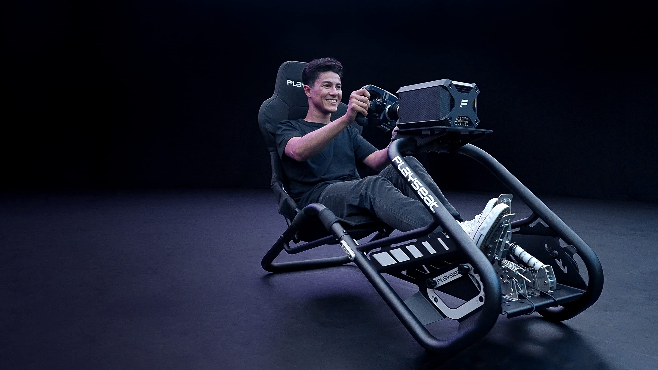 Playseat Trophy Sim Racing Cockpit | High Performance Racing Simulator Cockpit | Supports Direct Drive | Compatible with All Steering Wheels & Pedals on The Market | Supports PC & Console | Black