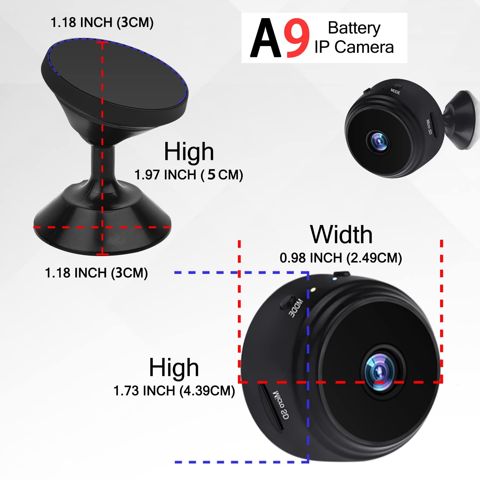 ValleyGood Wireless WiFi Mini Camera HD 1080P Home Security Camera Portable Surveillance Camera, Night Vision, 2022 Remote View Security with APP