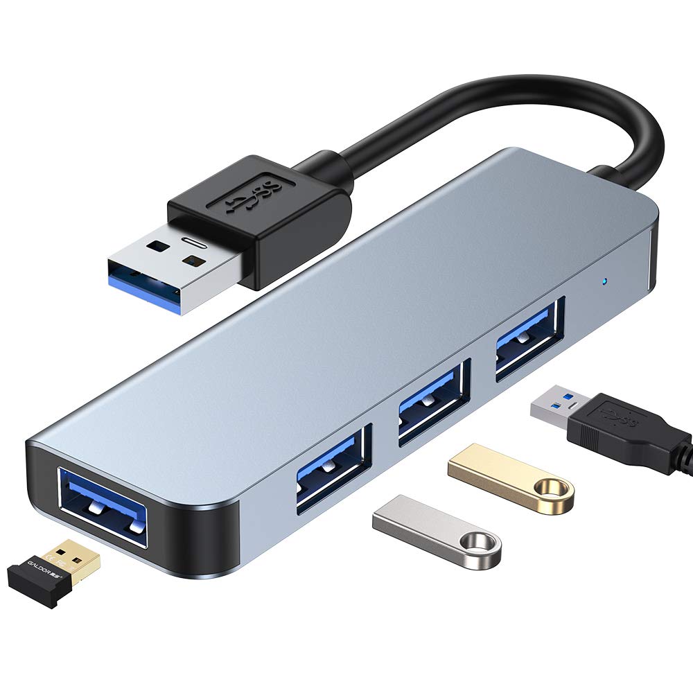 USB 3.0 Hub Adapter, 4 in 1 Multiport USB Hub for Macbook Air/Pro and Other USB Devices