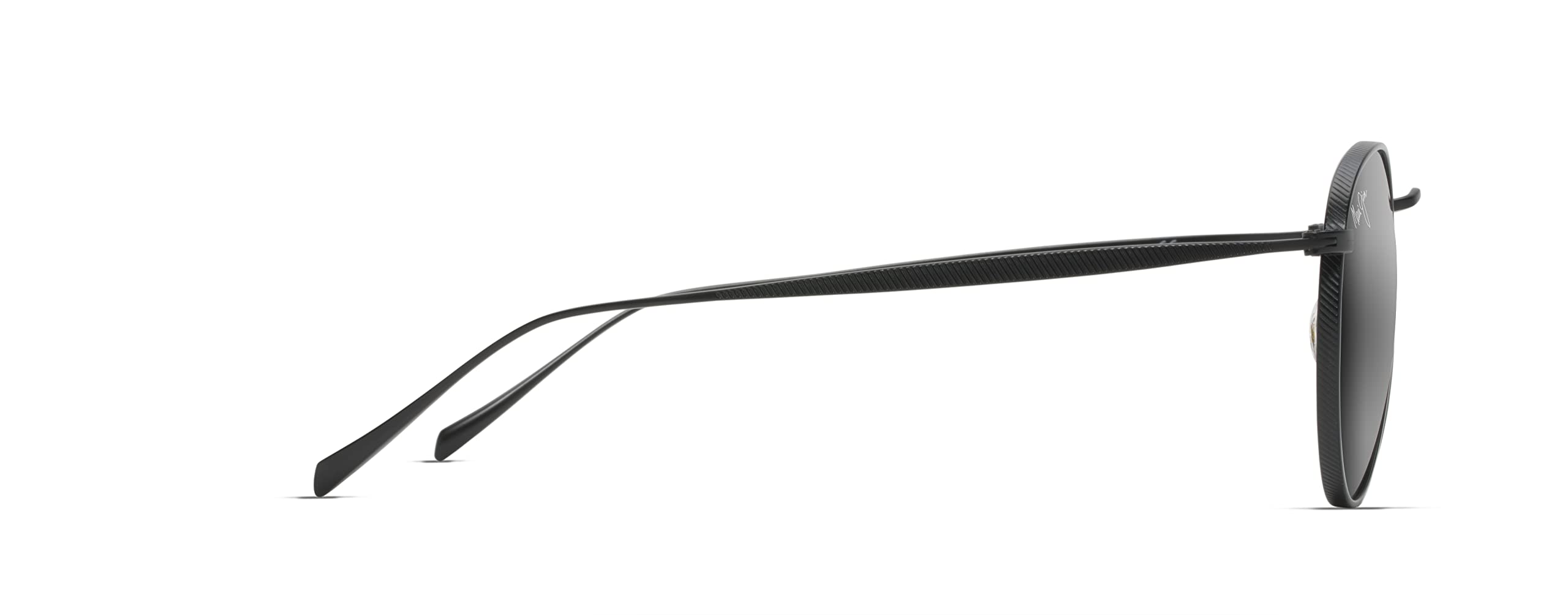 Maui Jim Men's and Women's Nautilus Polarized Universal Fit Classic Sunglasses, Black Matte/Neutral Grey, Small