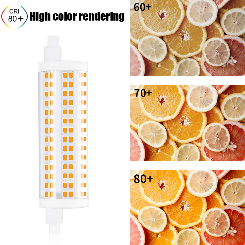 Luxvista R7s Dimmable Linear LED Bulb 118MM 20W J118 LED Bulbs Warm White 2700K Double Ended Base J Type Super Bright Floodlight 200W Halogen Lamp Replacement for Garden, Garage, Parlor (2Pack)