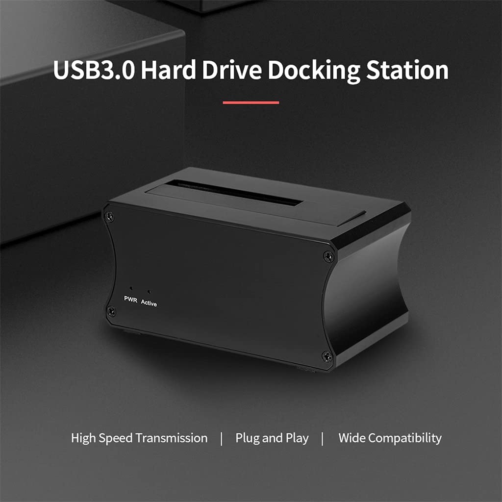 ZSEDP USB3.0 Hard Drive Docking Station 2.5/3.5'' SATA HDD/SSD High Speed Aluminum Alloy HDD Enclosure Card Reader