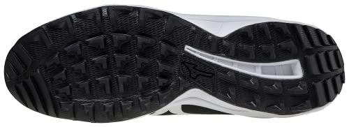 Mizuno Men's Ambition 2 All Surface Mid Turf Shoe, Black-White, 13 US