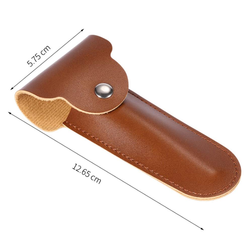 YOLLO Case Travel Holder Manual Double Edge Razors Container PU Leather Bag