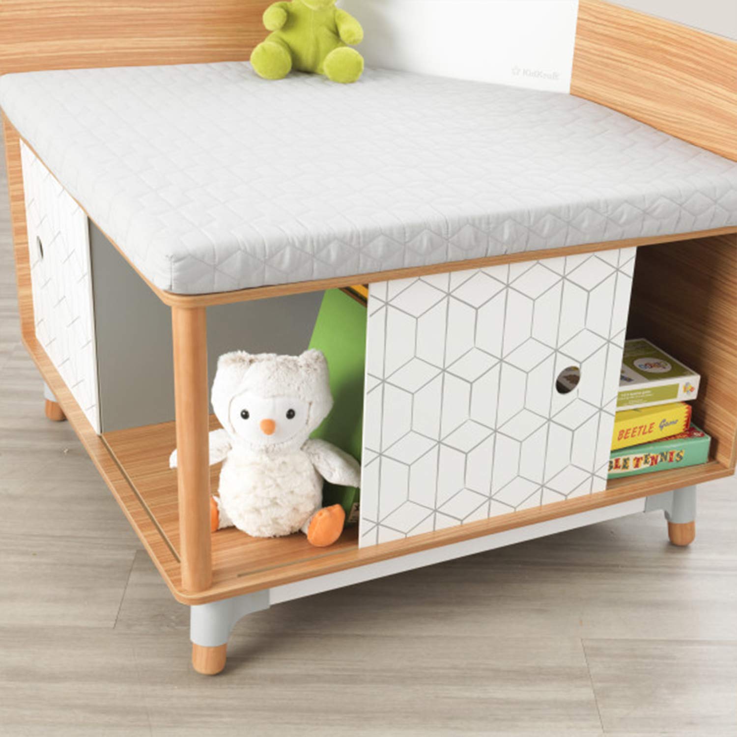 KidKraft Mid-Century Kid™ Wooden Corner Reading Nook, Gift for Ages 3-8