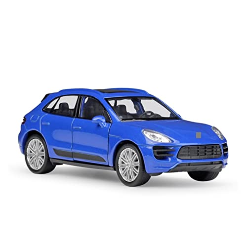RRBY Exquisite car Model for Porsche Macan Classic Alloy Diecast Pull Back Car Model Cars 1:36 (Color : 2 Blue)