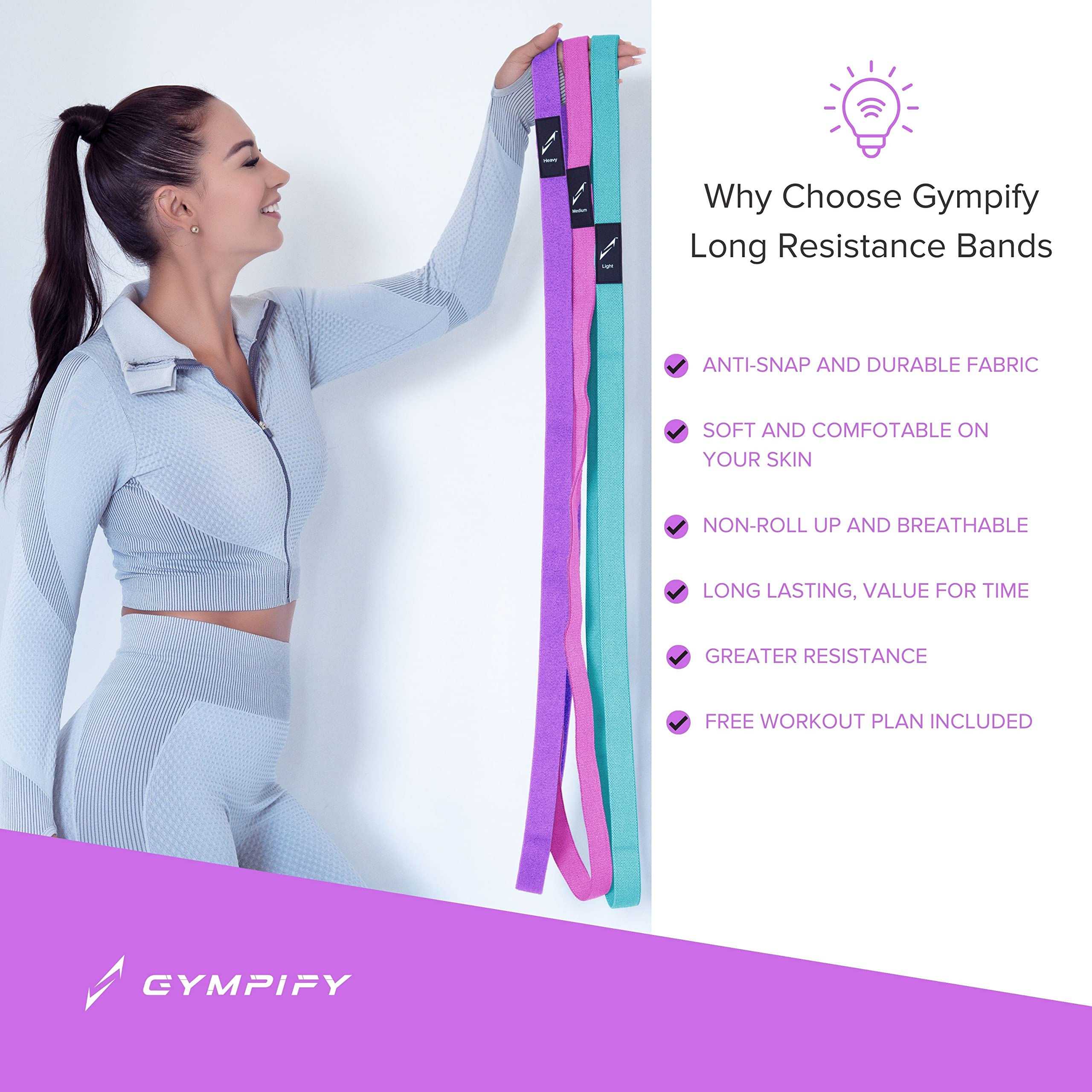 Resistance Bands (Fabric, Dynamic Pink)