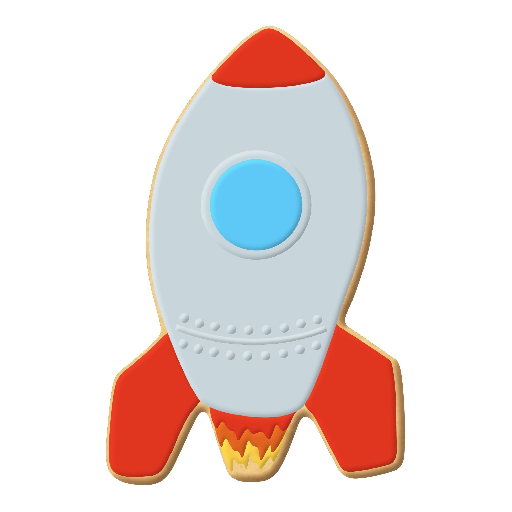 Rocket Ship Cookie Cutter 4.5 Inch - Made in the USA β Foose Cookie Cutters Tin Plated Steel Rocket Ship Cookie Mold