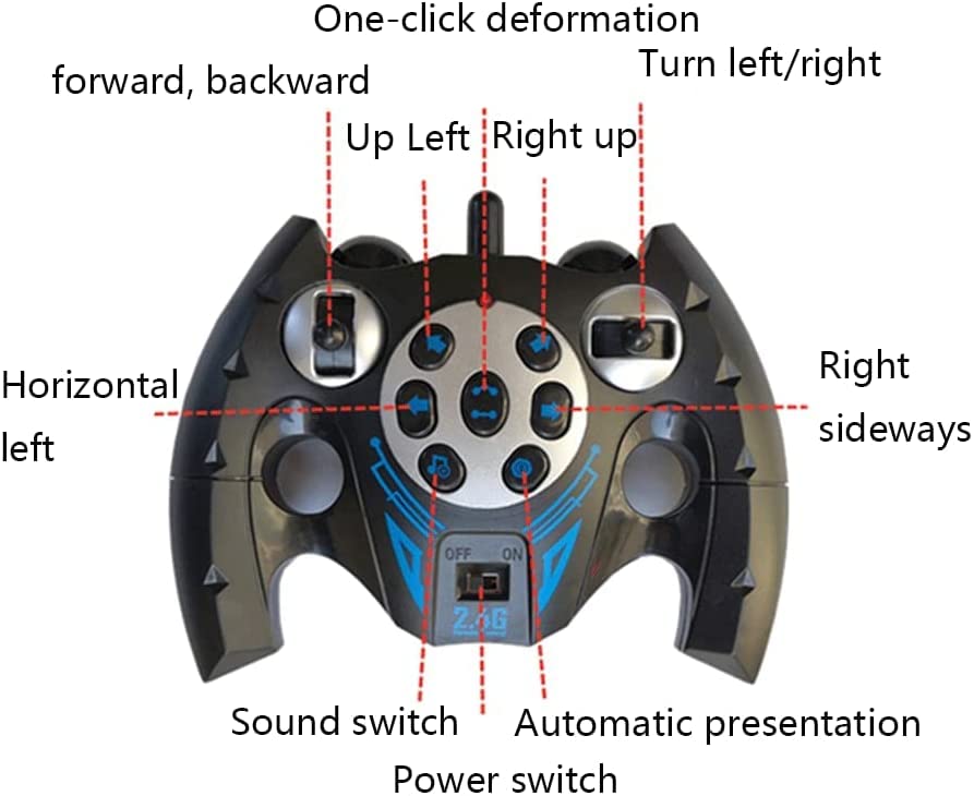 RC Stunt Car, 4WD 2.4GHz Remote Control Car Deformable All-Terrain Off Road Car, 360 Degree Flips Double Sided Rotating Race Car with Gesture Sensor Watch Lights Music for Kids (Red) P8