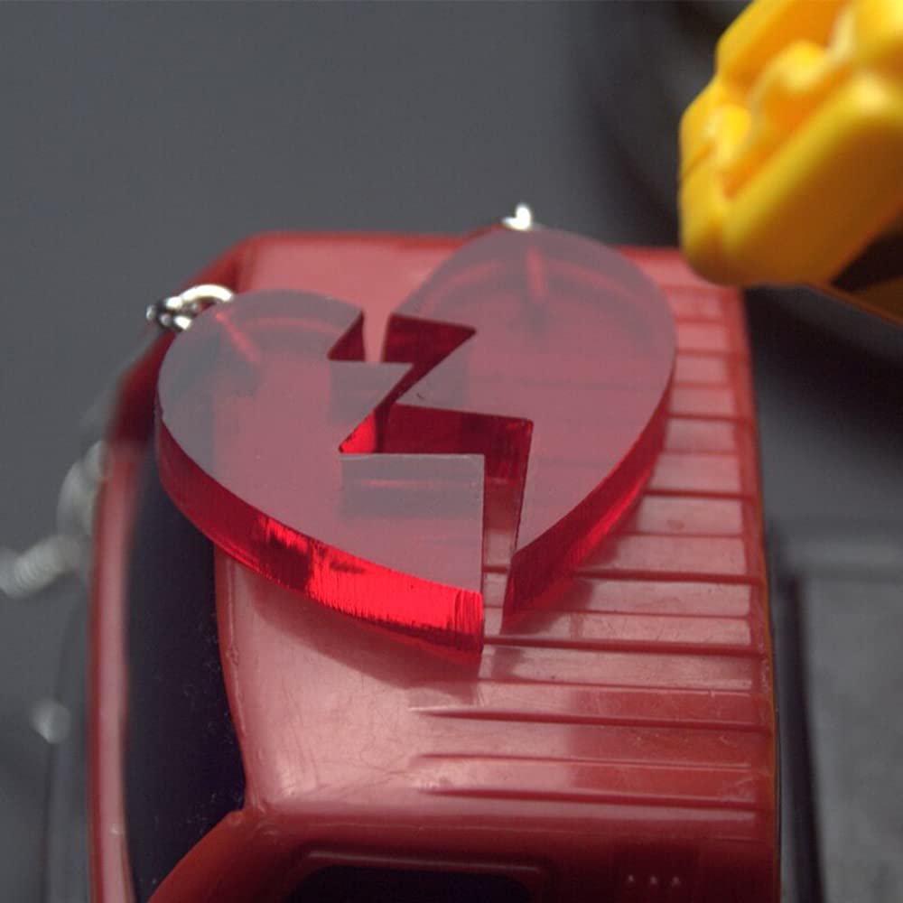 OfficialOtaku Red Heart Polnareff Copslay Earrings - Pair