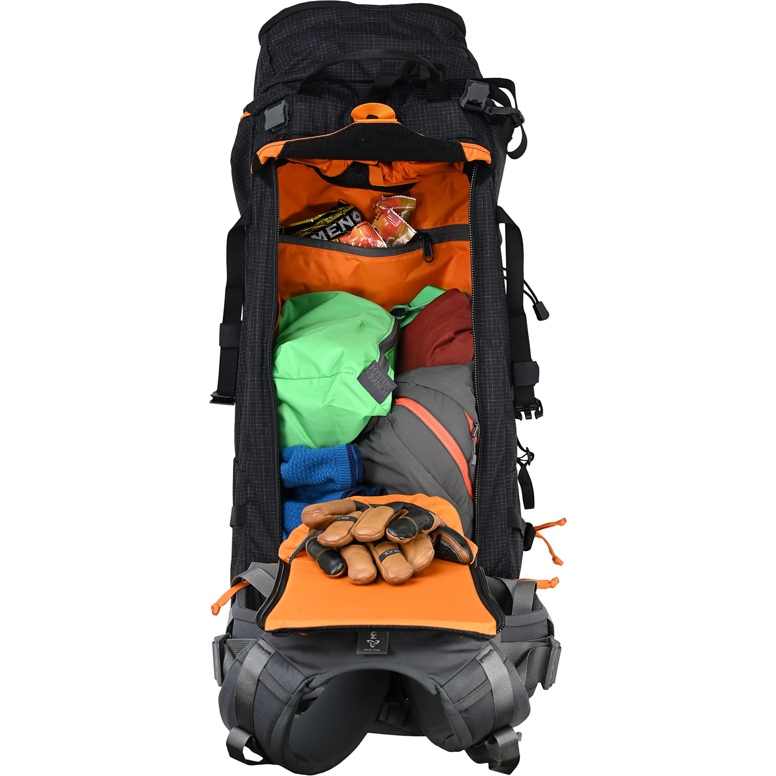 Mystery Ranch Gallatin 40 Peak Pack - Water-Resistant Skiing Bag, Black, Small/Medium