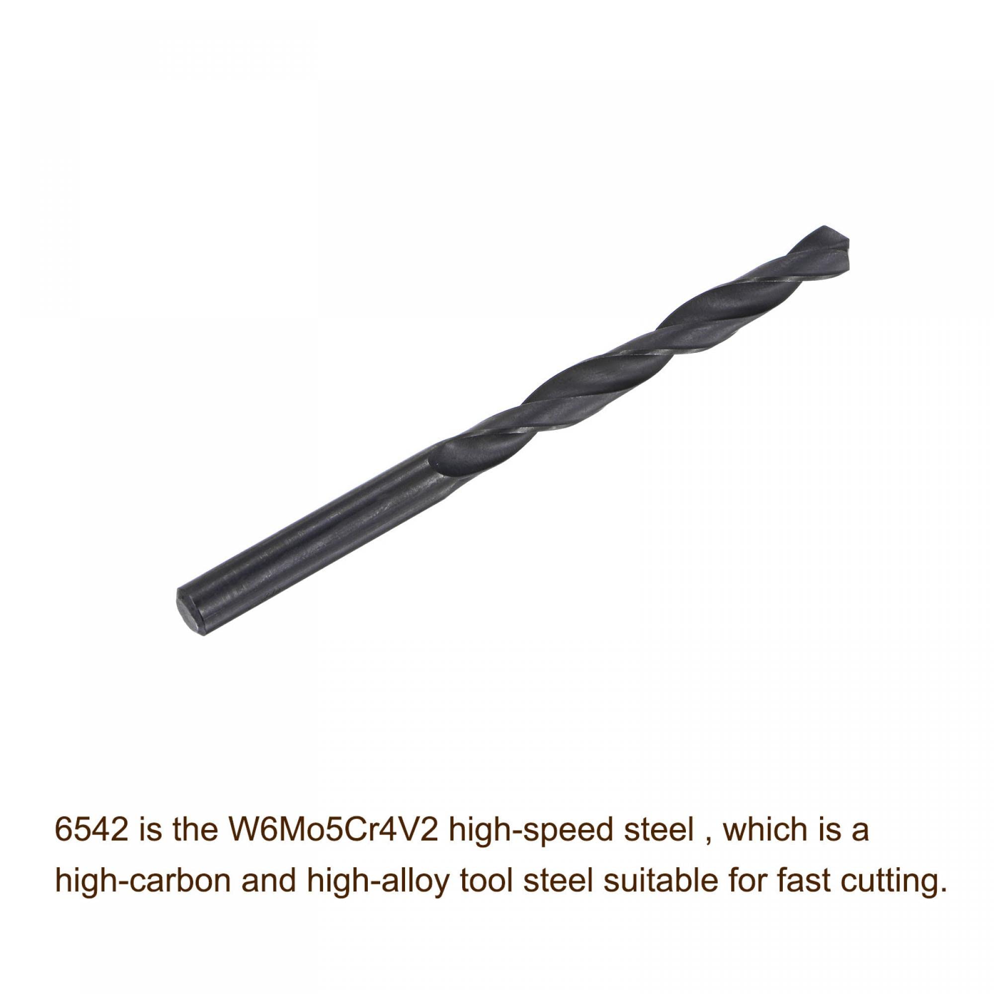 uxcell 6542 High Speed Steel Straight Shank Twist Jobber Drill Bit, Fully Ground Black Oxide Drill Bits 7.9mm Drill Diameter 117mm Total Length 2 Pcs