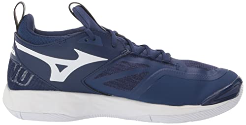 Mizuno Women's Wave Momentum 2 | Women's Indoor Volleyball Shoe | Navy/White | US Women's 7.5
