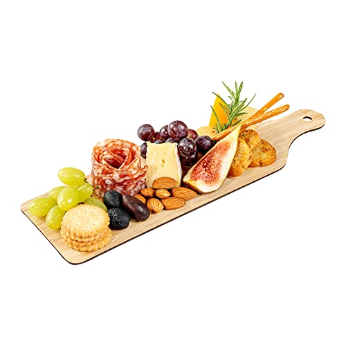 Restaurantware Nature Tek Bamboo Disposable Cheese/Charcuterie Board - 11 3/4" x 3 1/2" - 2 count box