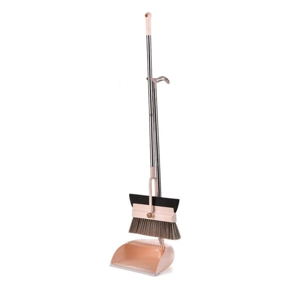 WSJIE Floor Cleaner 2-in-1 Broom Wiper Set Broom Sweeper Household Broom Hair Soft Dustpan Practical Creative Dustless Multifunct