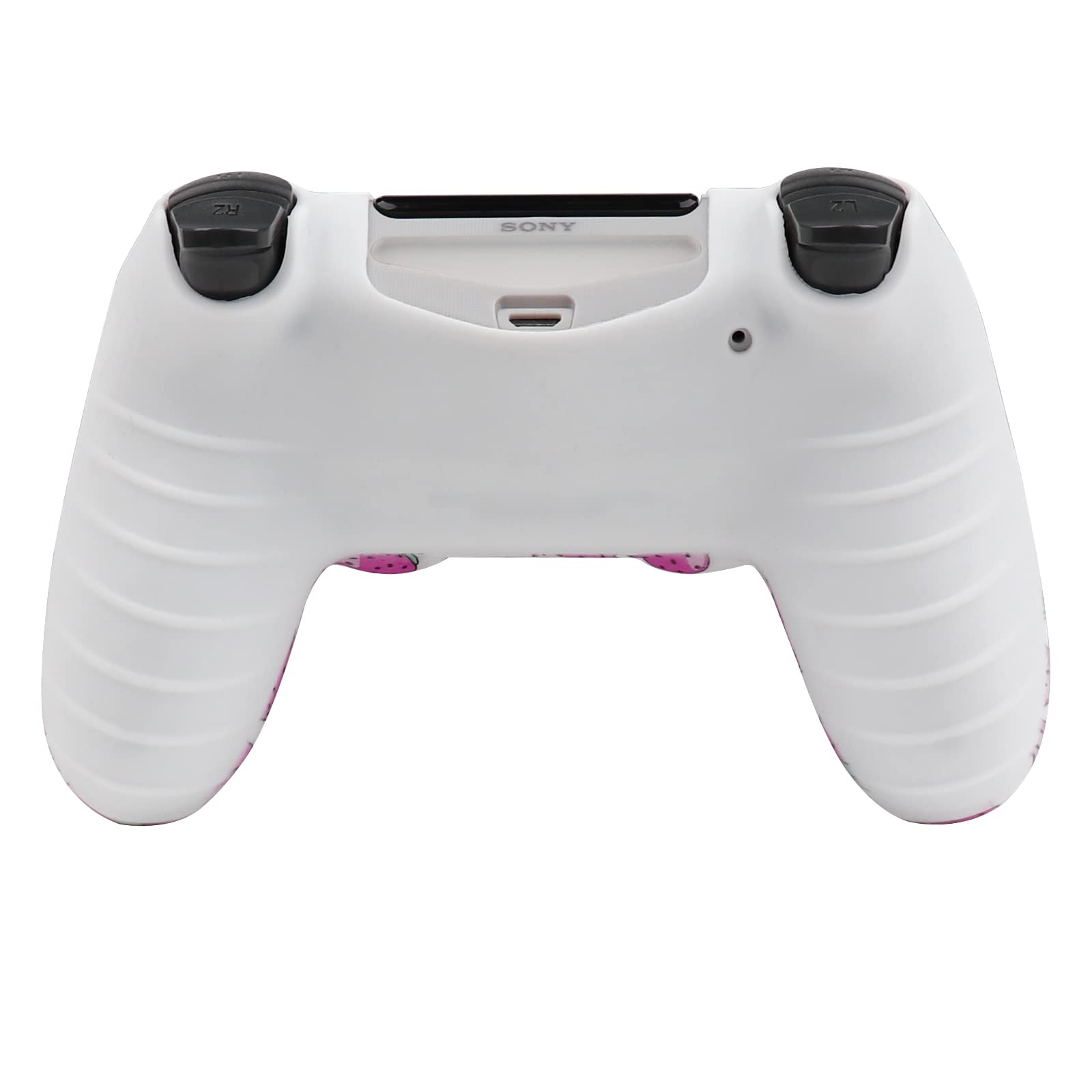 RALAN Fruit Controller Skins for PS4, Silicone Controller Cover Skin Protector Compatible with PS4 Slim/PS4 Pro Controller with 8 Cute Thumb Grips Caps
