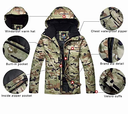 Men's Ski Jacket Waterproof Snowboarding Jackets Windproof Warm Winter Snow Coat Pants